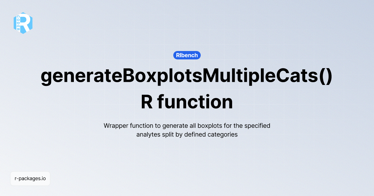 generateBoxplotsMultipleCats() R function from [RIbench] | R PACKAGES