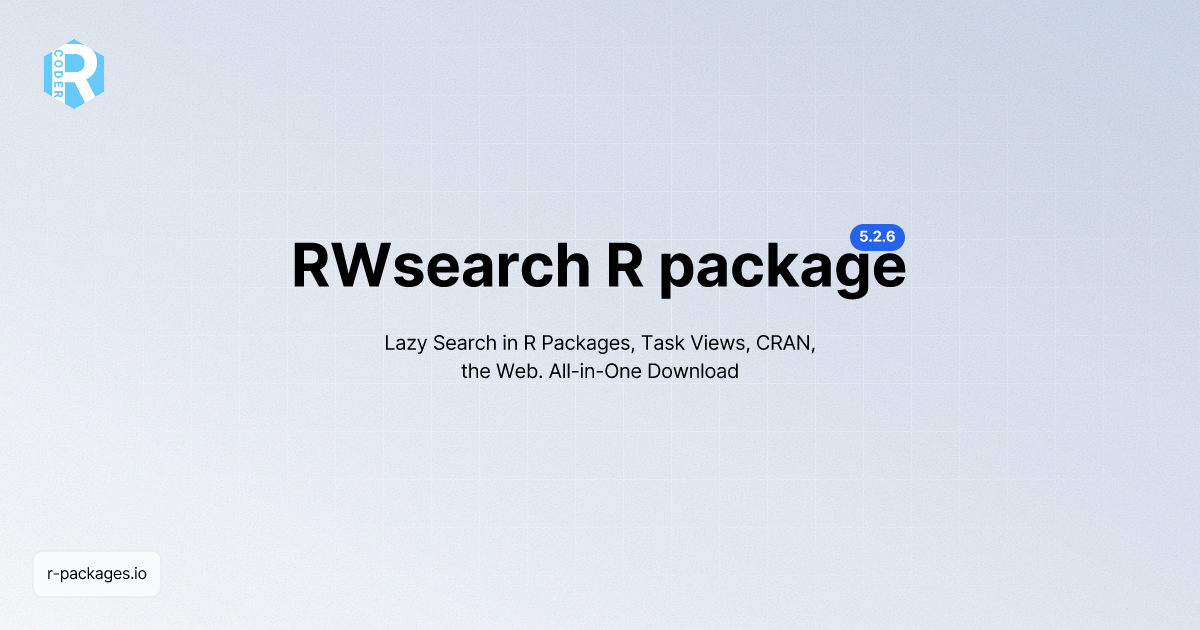 RWsearch R package [Documentation] | R PACKAGES