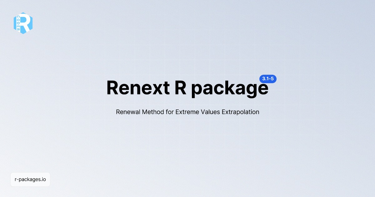 Renext R package [Documentation] | R PACKAGES