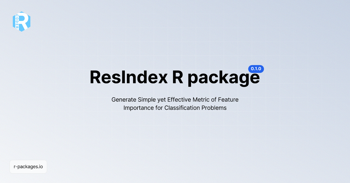 ResIndex R package [Documentation] | R PACKAGES