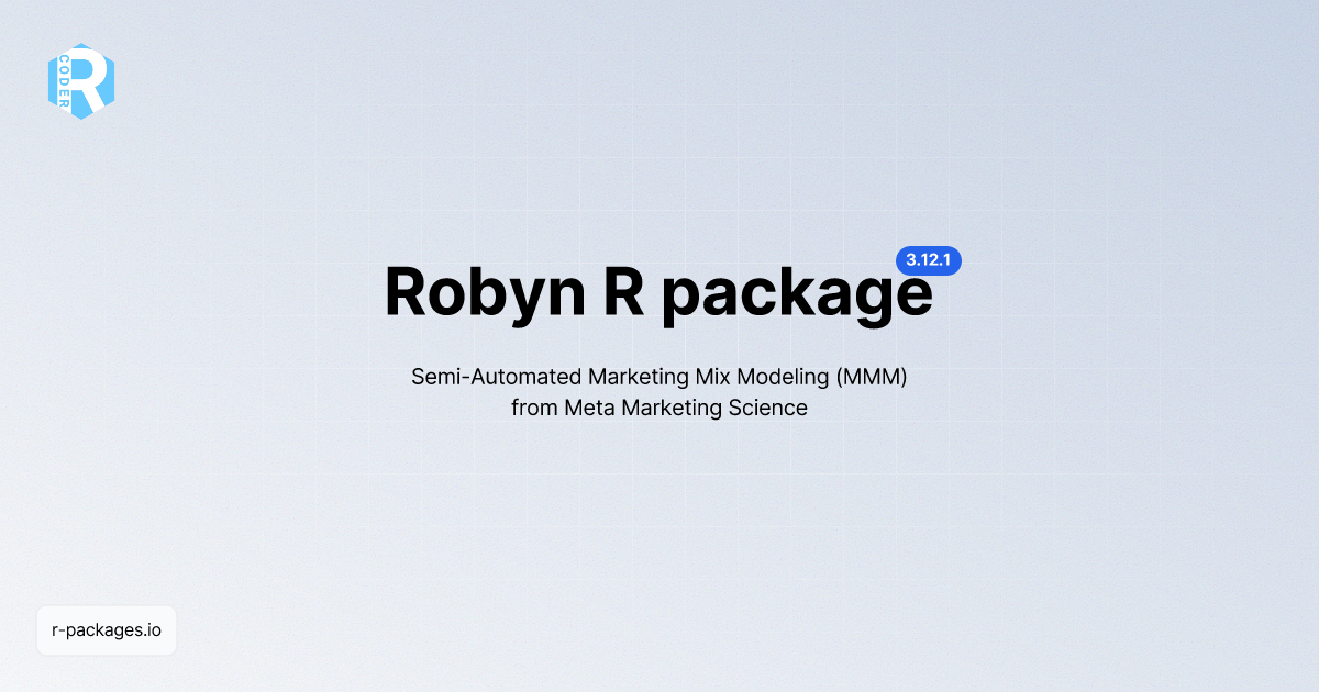 Robyn R package [Documentation] | R PACKAGES