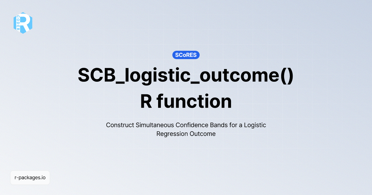 SCB_logistic_outcome() R function from [SCoRES] | R PACKAGES