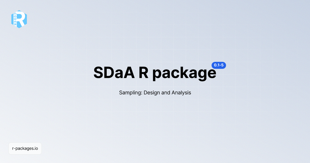 SDaA R package [Documentation] | R PACKAGES