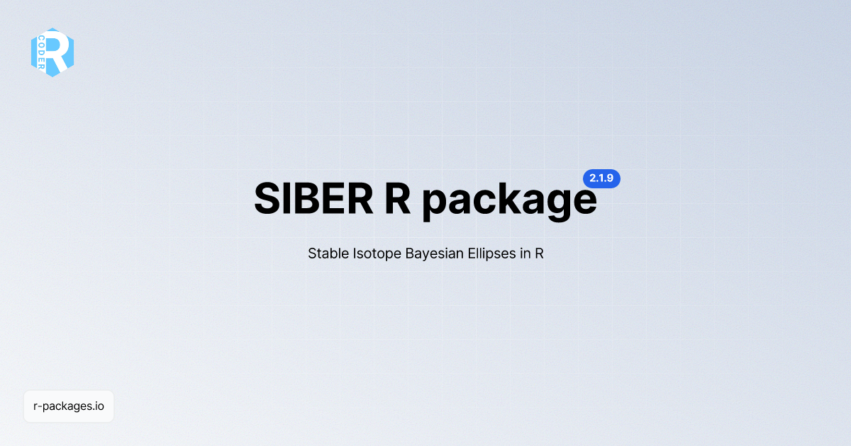 SIBER R package [Documentation] | R PACKAGES