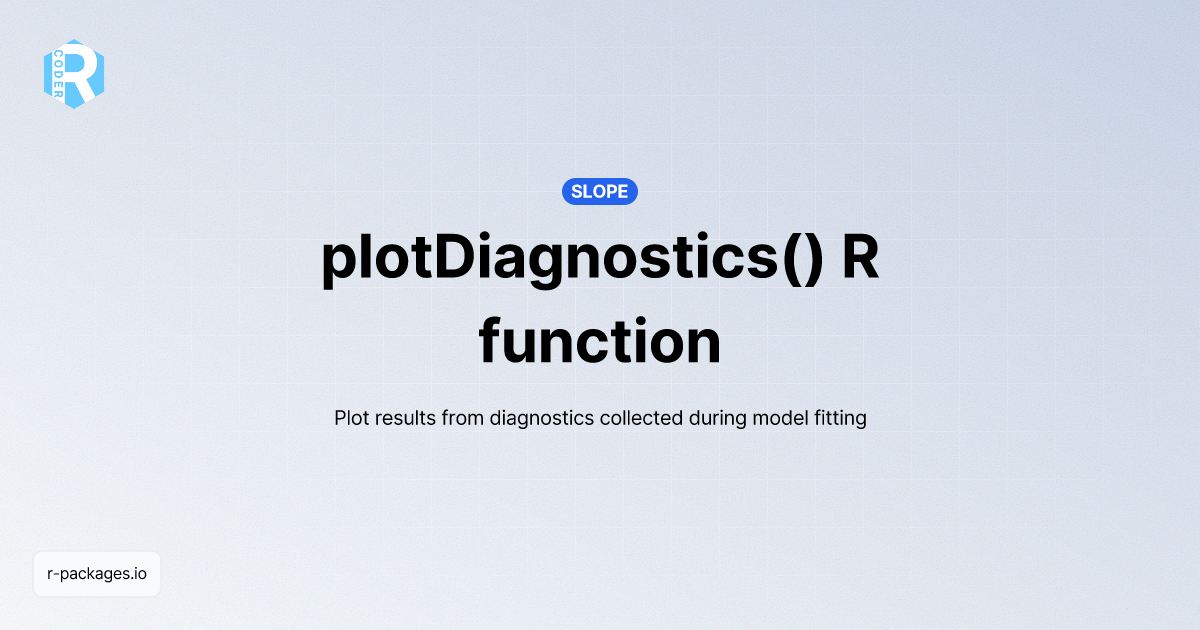 plotDiagnostics() R function from [SLOPE] | R PACKAGES