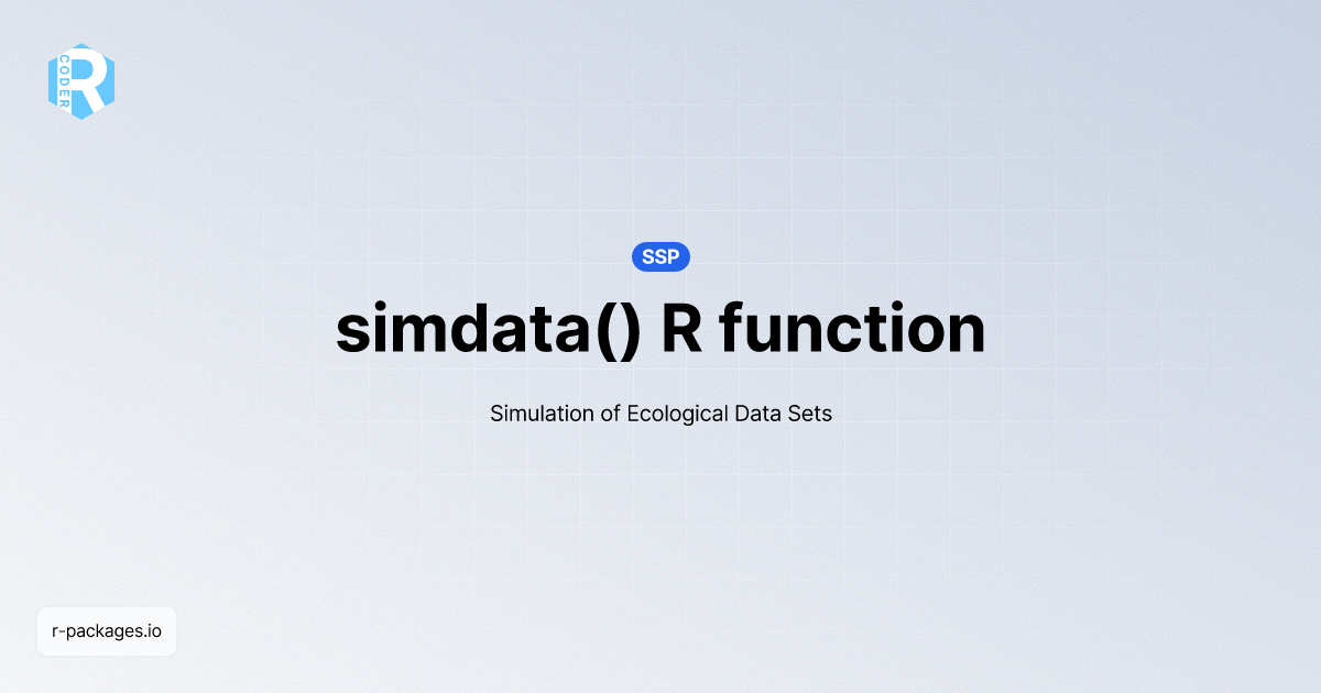 simdata() R function from [SSP] | R PACKAGES