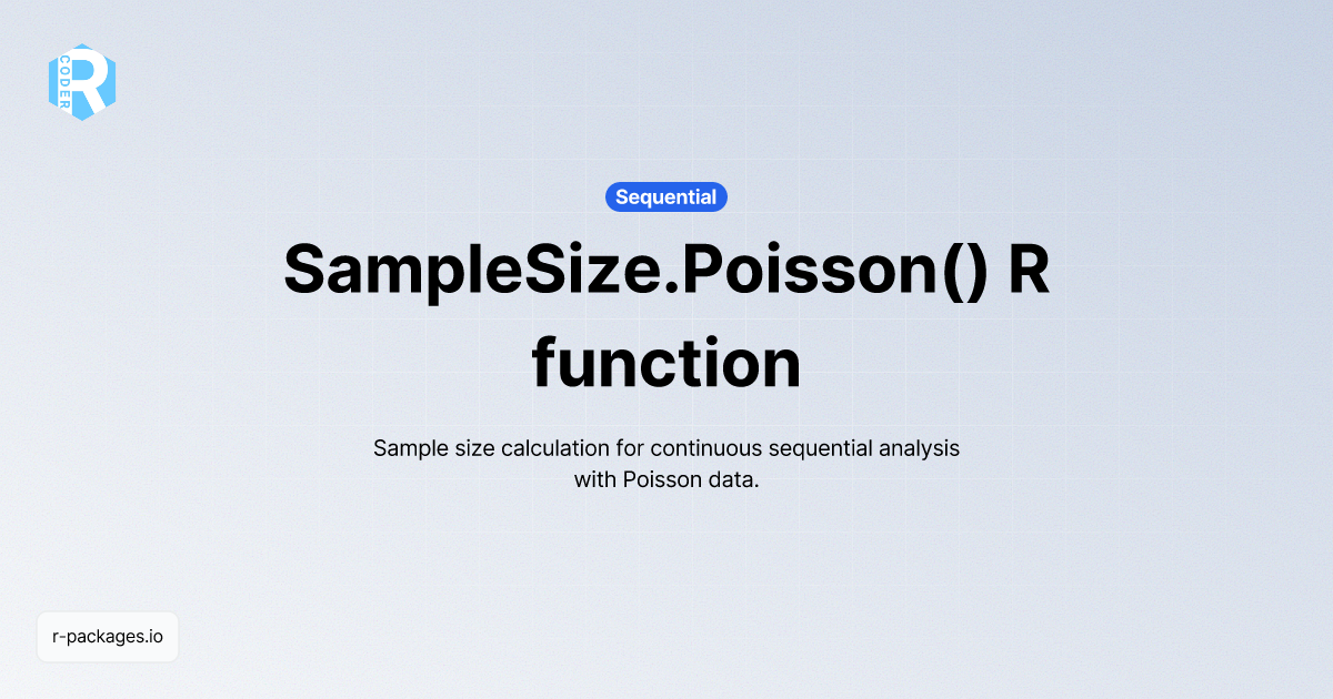 SampleSize.Poisson() R function from [Sequential] | R PACKAGES
