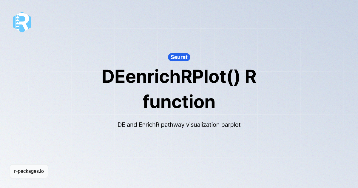 DEenrichRPlot() R function from [Seurat] | R PACKAGES