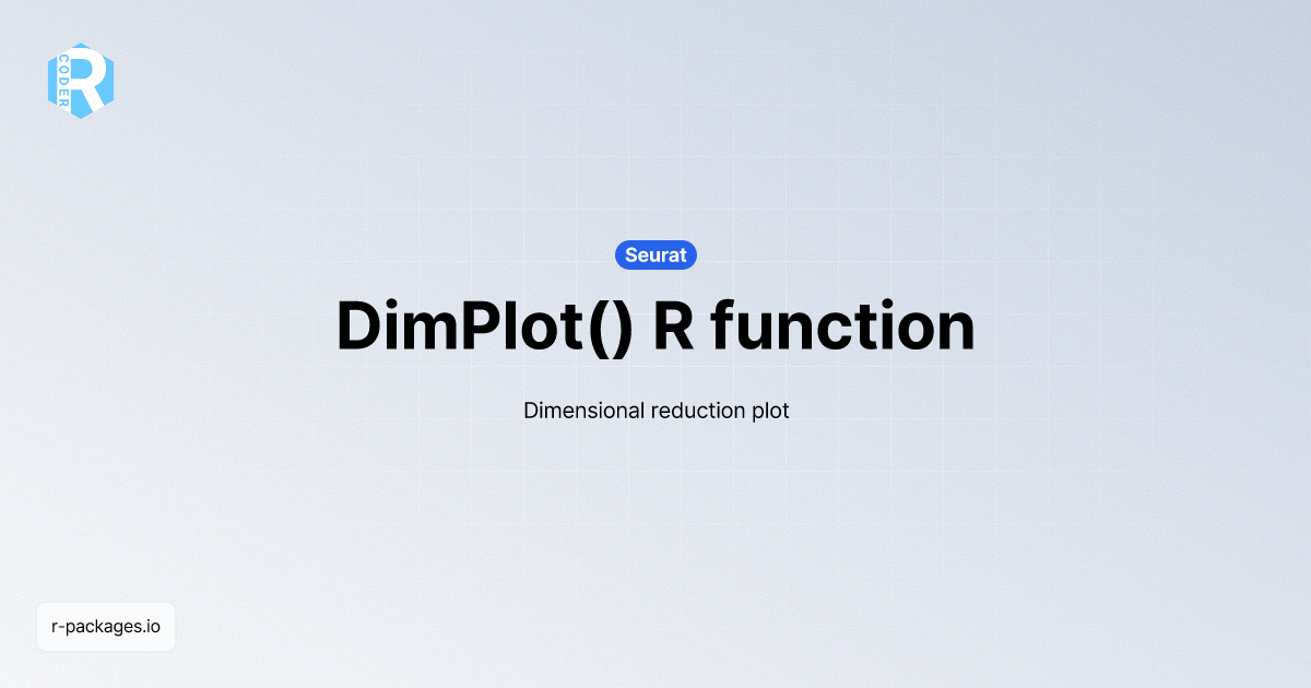 DimPlot() R function from [Seurat] | R PACKAGES