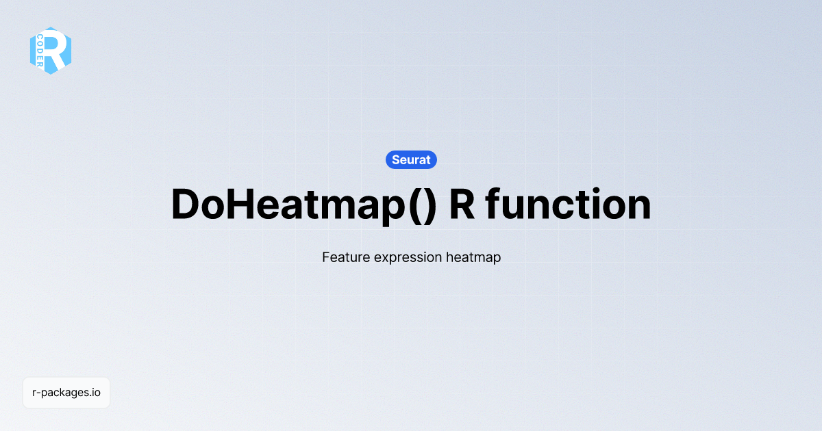 DoHeatmap() R function from [Seurat] | R PACKAGES