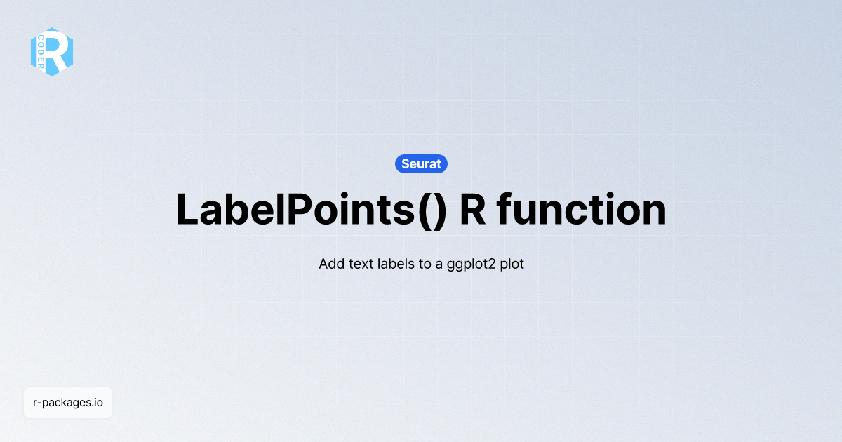 LabelPoints() R function from [Seurat] | R PACKAGES