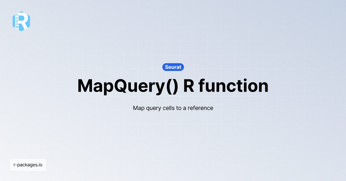 MapQuery() R function from [Seurat] | R PACKAGES
