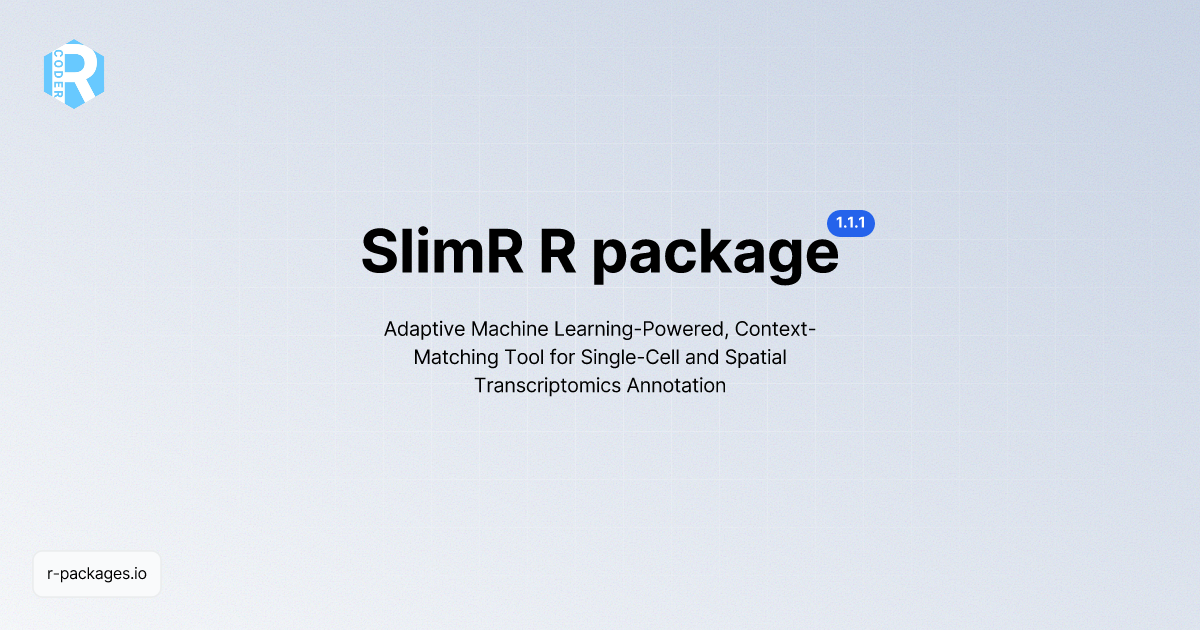 SlimR R package [Documentation] | R PACKAGES