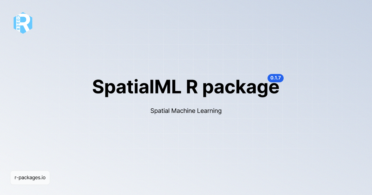 SpatialML R package [Documentation] | R PACKAGES