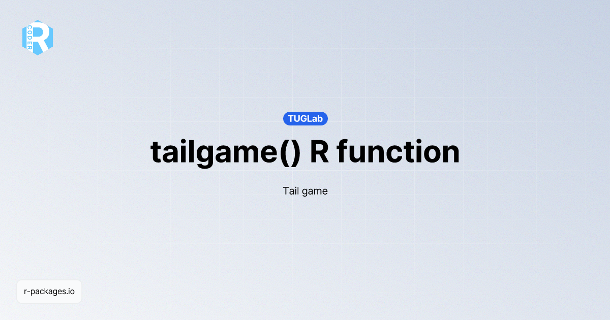 tailgame() R function from [TUGLab] | R PACKAGES