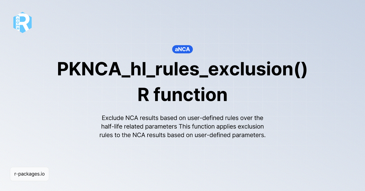 PKNCA_hl_rules_exclusion() R function from [aNCA] | R PACKAGES