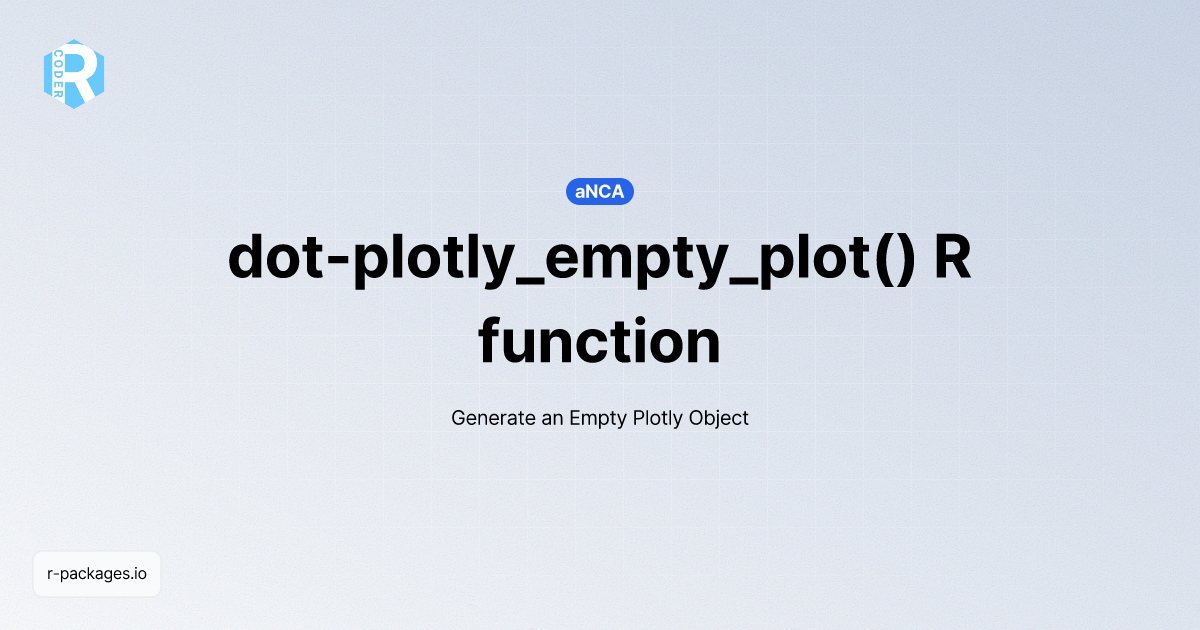 dot-plotly_empty_plot() R function from [aNCA] | R PACKAGES