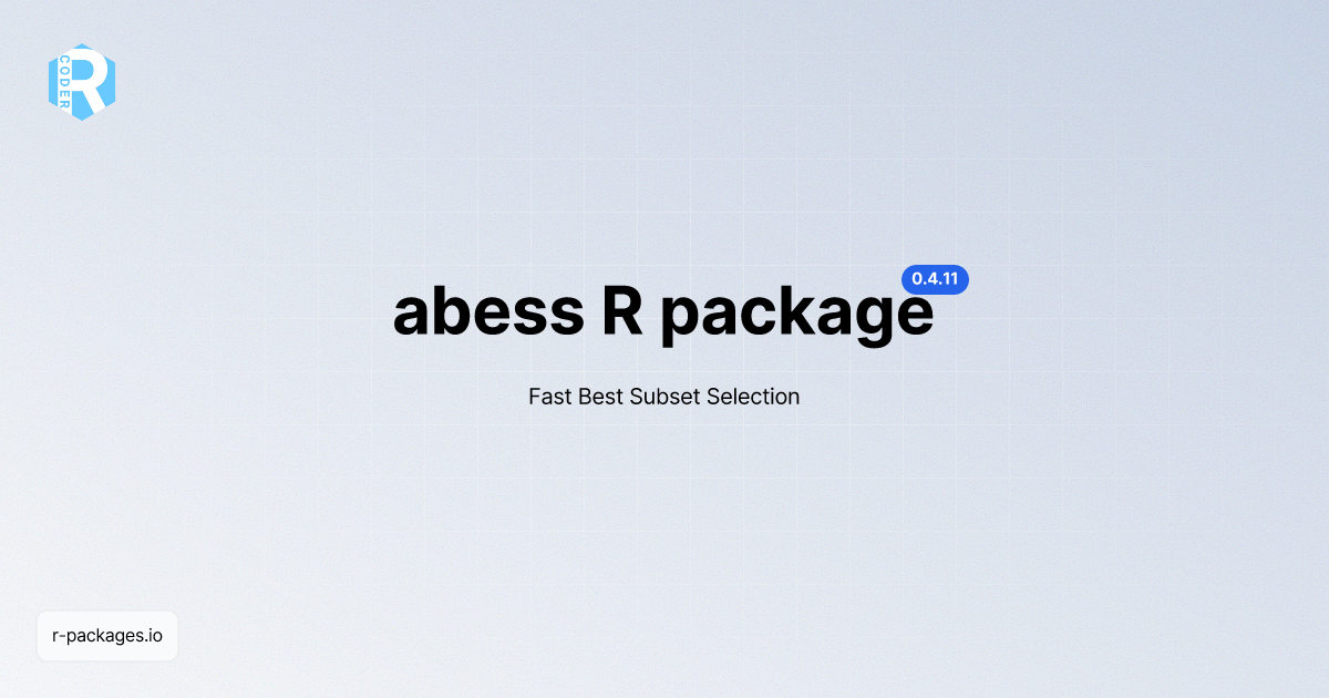 abess R package [Documentation] | R PACKAGES