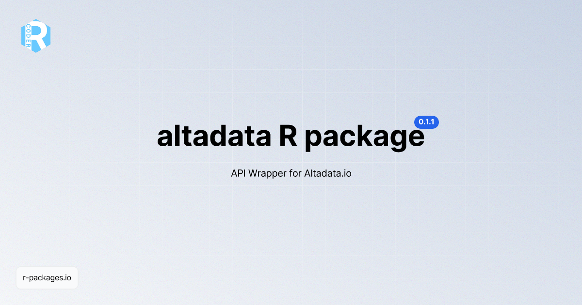 altadata R package [Documentation] | R PACKAGES