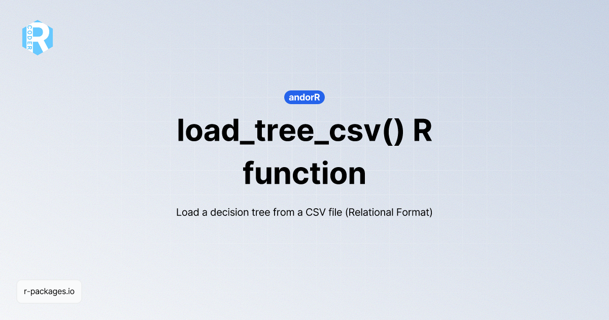 load_tree_csv() R function from [andorR] | R PACKAGES