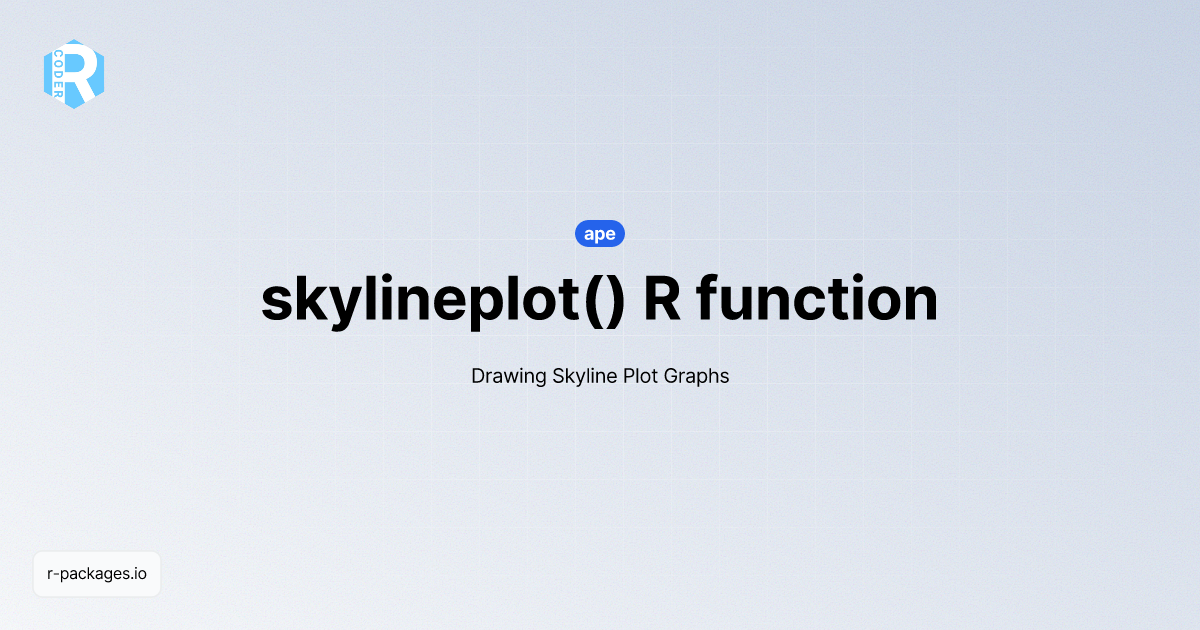 skylineplot() R function from [ape] | R PACKAGES