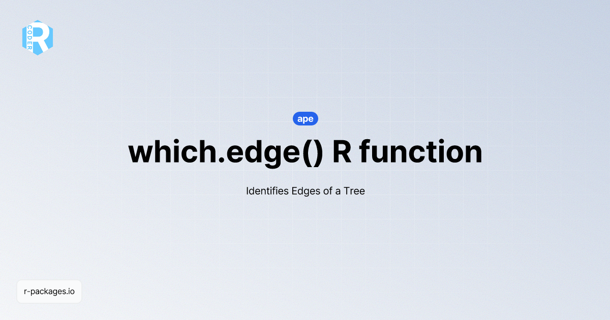 which.edge() R function from [ape] | R PACKAGES