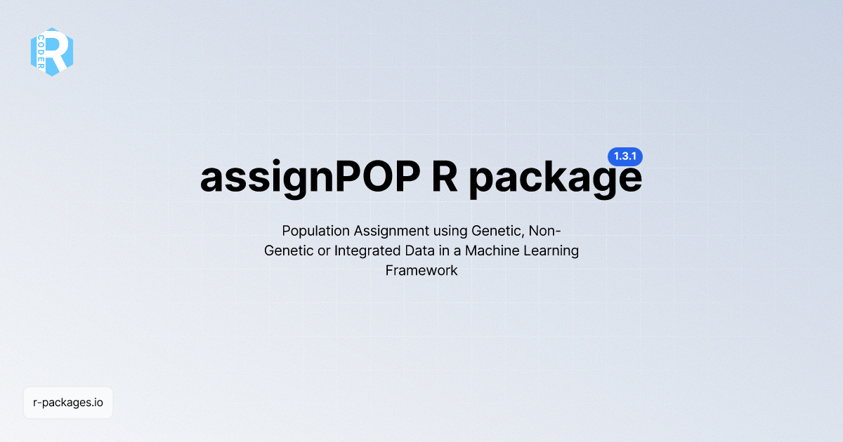 assignPOP R package [Documentation] | R PACKAGES