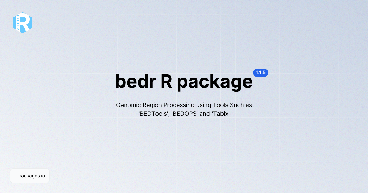 bedr R package [Documentation] | R PACKAGES