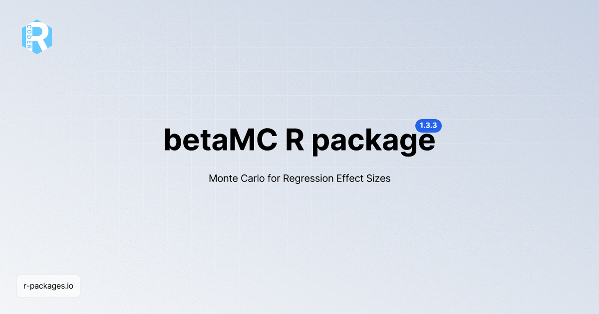 betaMC R package [Documentation] | R PACKAGES