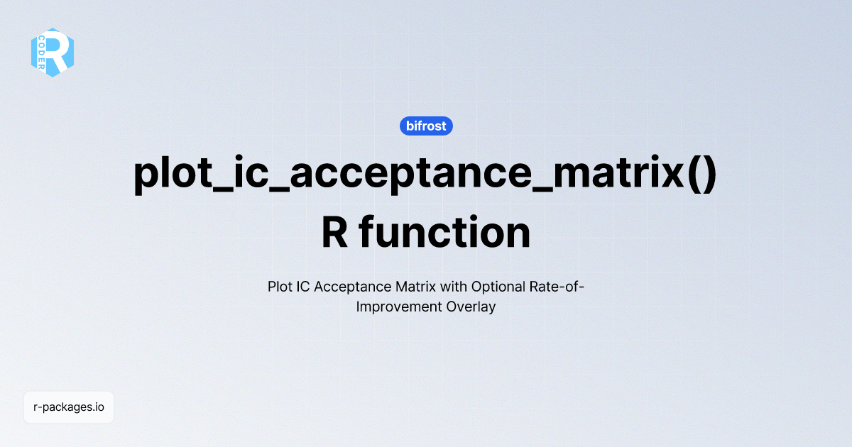 plot_ic_acceptance_matrix() R function from [bifrost] | R PACKAGES