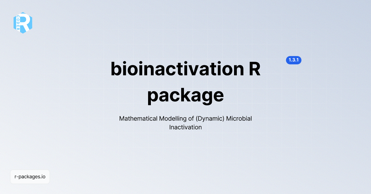 bioinactivation R package [Documentation] | R PACKAGES