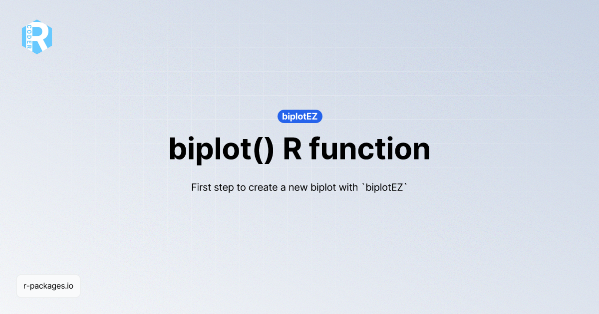 biplot() R function from [biplotEZ] | R PACKAGES