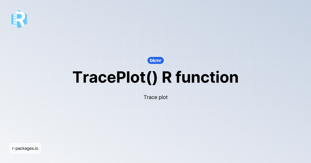 TracePlot() R function from [bkmr] | R PACKAGES