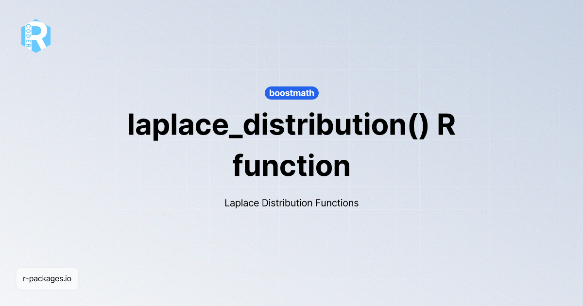 laplace_distribution() R function from [boostmath] | R PACKAGES