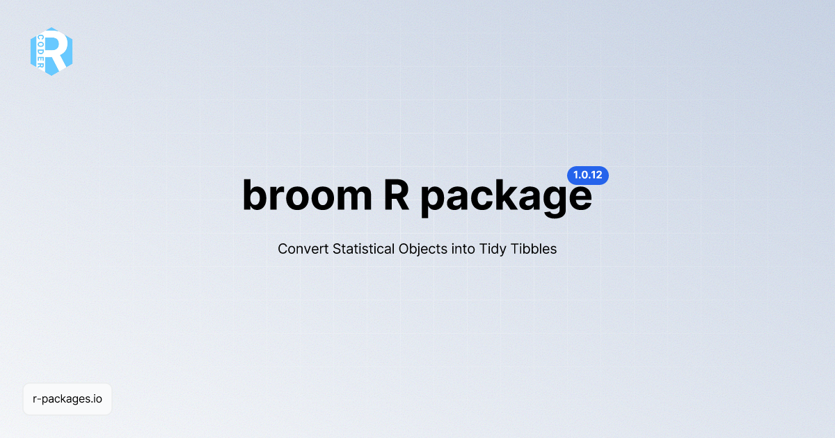broom R package [Documentation] | R PACKAGES