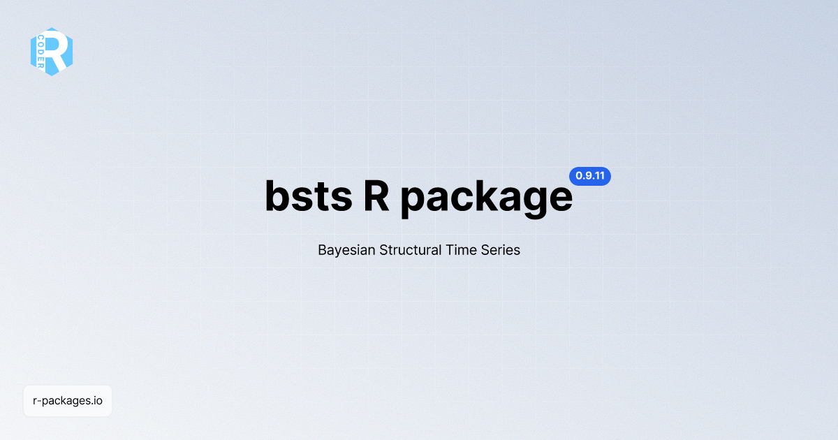 bsts R package [Documentation] | R PACKAGES