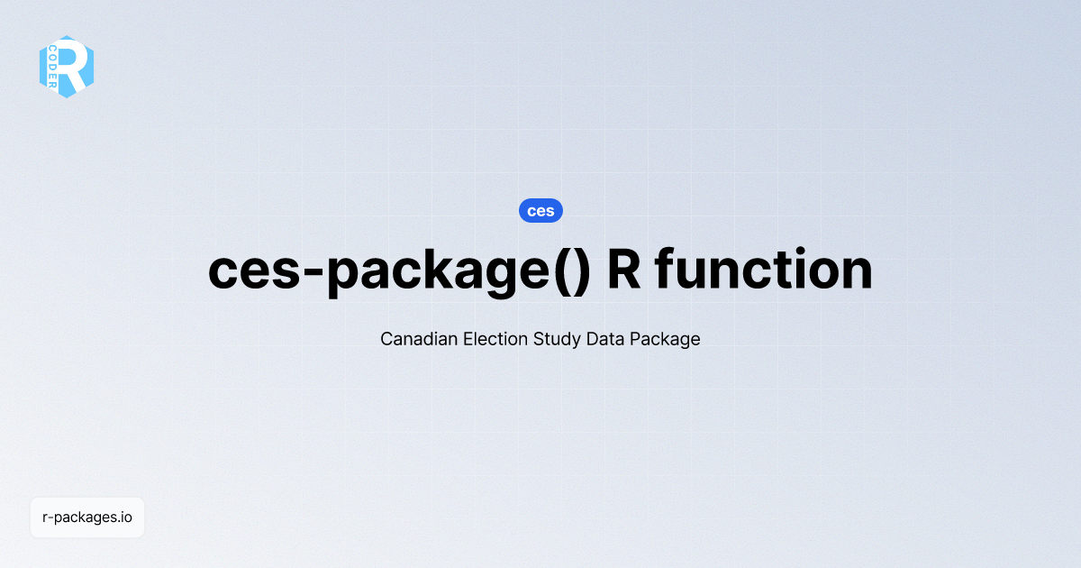 ces-package() R function from [ces] | R PACKAGES