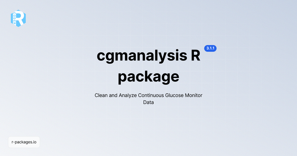cgmanalysis R package [Documentation] | R PACKAGES
