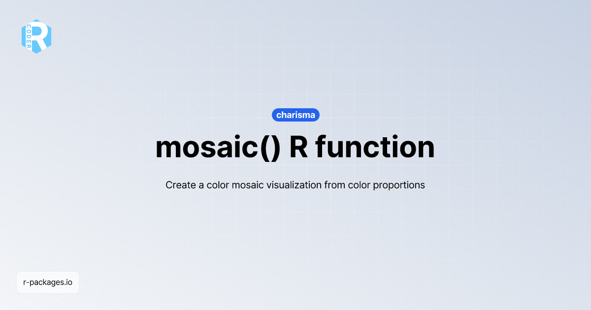 mosaic() R function from [charisma] | R PACKAGES
