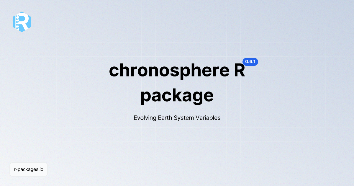 chronosphere R package [Documentation] | R PACKAGES