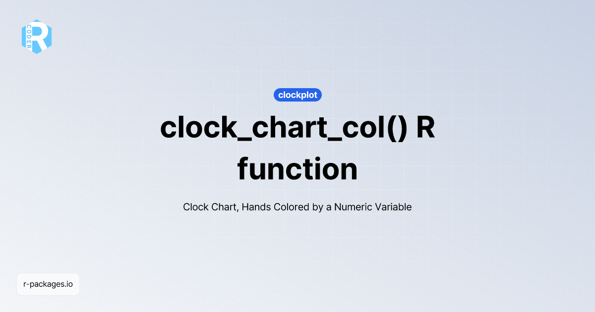 clock_chart_col() R function from [clockplot] | R PACKAGES