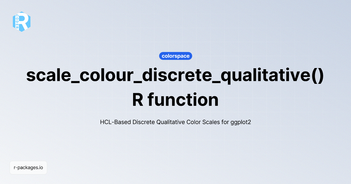 scale_colour_discrete_qualitative() R function from [colorspace] | R ...