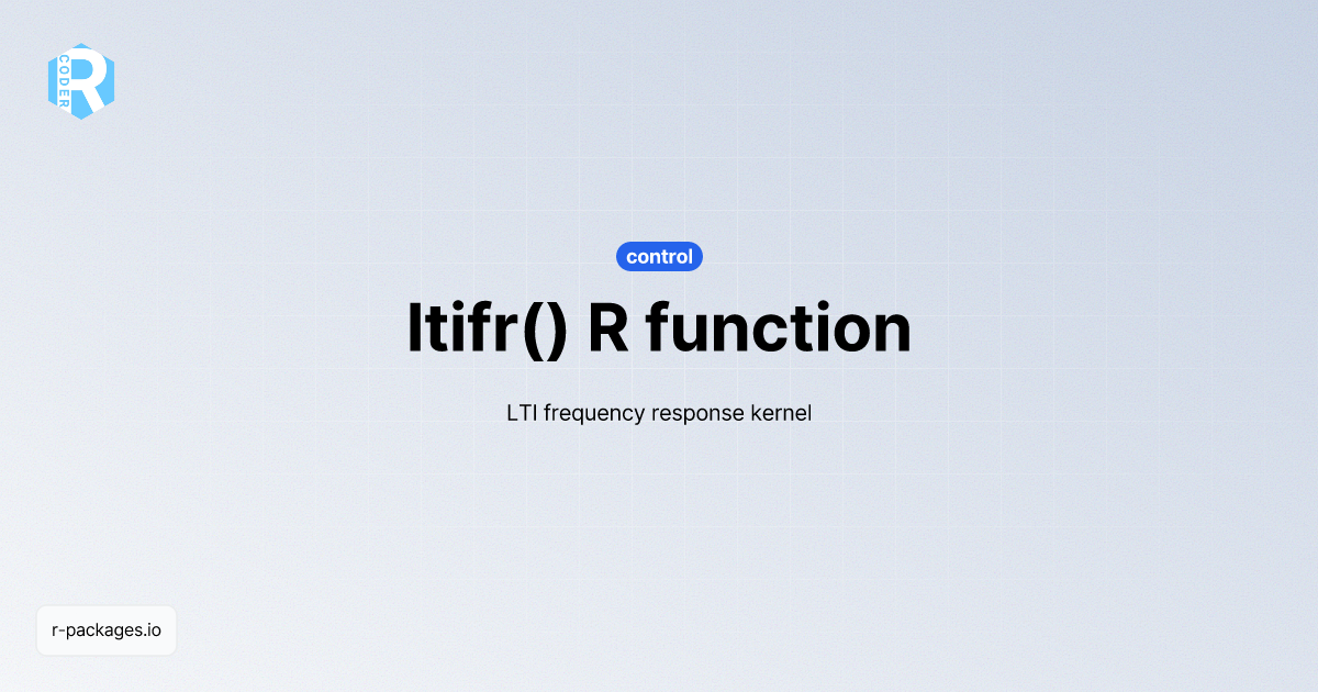 ltifr() R function from [control] | R PACKAGES