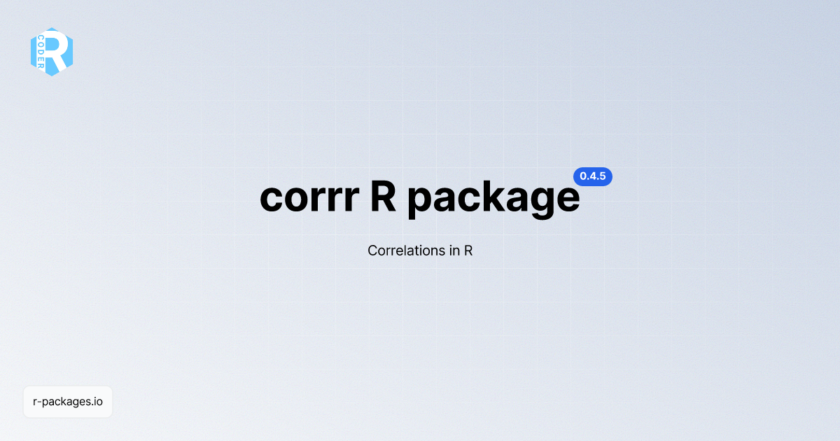 corrr R package [Documentation] | R PACKAGES