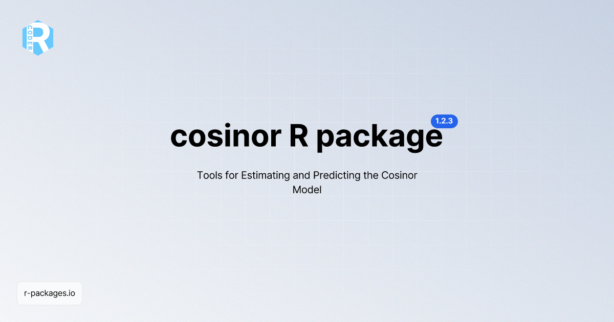 cosinor R package [Documentation] | R PACKAGES