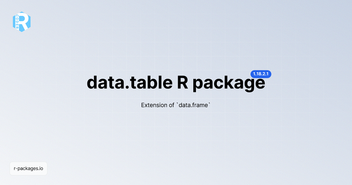 Data Table R Package Documentation R Packages