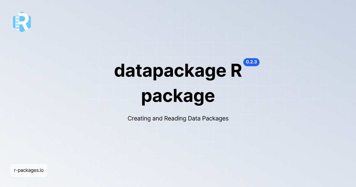 datapackage R package [Documentation] | R PACKAGES