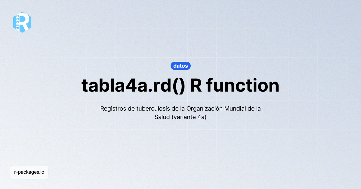 tabla4a.rd() R function from [datos] | R PACKAGES