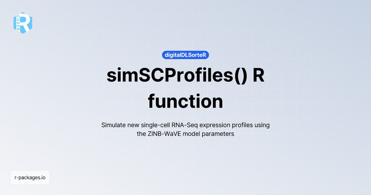 simSCProfiles() R function from [digitalDLSorteR] | R PACKAGES