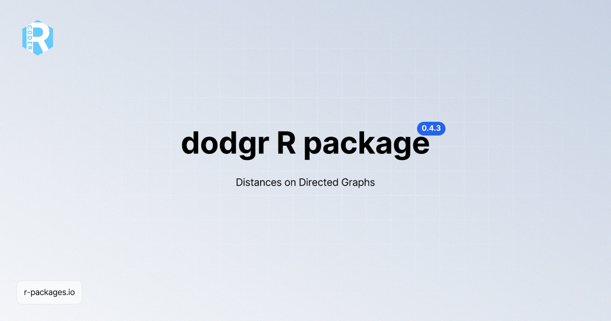 dodgr R package [Documentation] | R PACKAGES